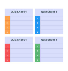 Question sheets Royalty Free Vector Image - VectorStock