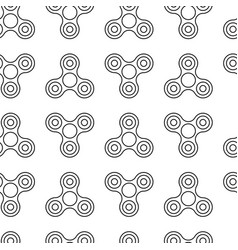 Fidget spinner from black contour lines on white Vector Image