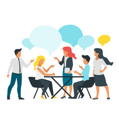 Cartoon employee team office workers group happy Vector Image