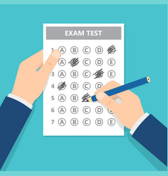 Writing examination test icons Royalty Free Vector Image