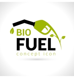 Bio fuel logo concept Royalty Free Vector Image