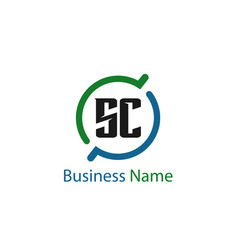 Initial letter sc logo template design Royalty Free Vector