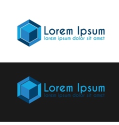 Abstract infinity cube logo design template Vector Image