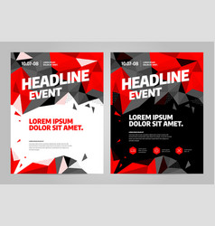 Layout design template for event Royalty Free Vector Image