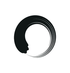 Minimalistic enso zen circle Royalty Free Vector Image