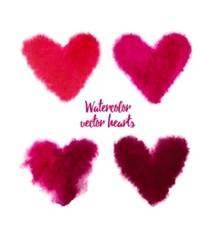Watercolor handdrawn pink and red heart Royalty Free Vector