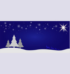 Beautiful christmas winter flat landscape Vector Image