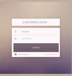 Modern login form ui design for website and Vector Image