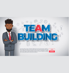 Team building design poster Royalty Free Vector Image