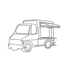 Mobile food van Royalty Free Vector Image - VectorStock