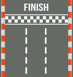 Race finish top view road with finish line Vector Image