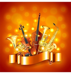 Musical instruments vertical background Royalty Free Vector