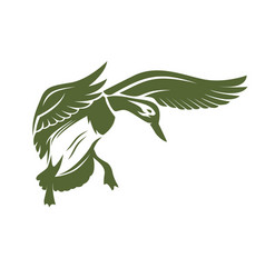 Duck hunting template Royalty Free Vector Image