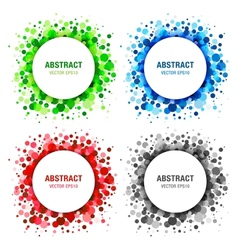 Circle dots set bright colorful blot dots Vector Image