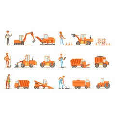 Flashcard of construction theme Royalty Free Vector Image