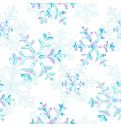 Seamless pattern with falling snowflakes Vector Image