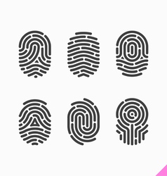 Types Of Fingerprint Patterns Royalty Free Vector Image