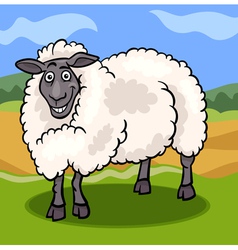 Sheep farm animal cartoon Royalty Free Vector Image