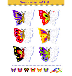 Find half for insects Royalty Free Vector Image