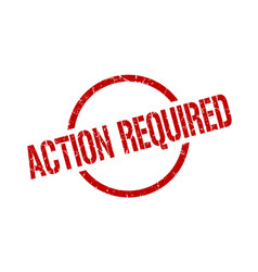 Action required Royalty Free Vector Image - VectorStock