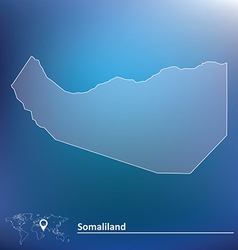 Map of somaliland with flag Royalty Free Vector Image