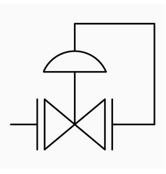 Pressure relief valve symbol icon Royalty Free Vector Image