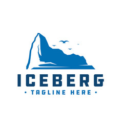Iceberg logo or emblem Royalty Free Vector Image