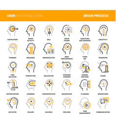 Thinking and brain activity Royalty Free Vector Image