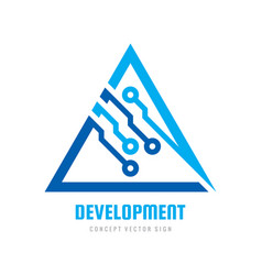 Data digital electronic technology - logo Vector Image