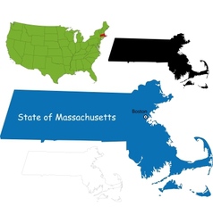 Map of the greater boston metropolitan region Vector Image