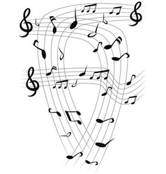 Circle music notes Royalty Free Vector Image - VectorStock