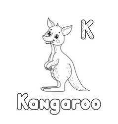 Alphabet Letter K and Kangaroo Vector Images (93)