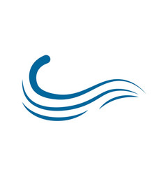 Blue wave icon Royalty Free Vector Image - VectorStock