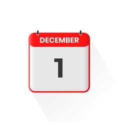 1st december calendar icon december 1 calendar Vector Image
