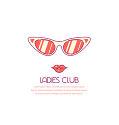Ladies club concept banner Royalty Free Vector Image