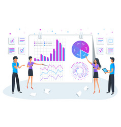 3d isometric big data visualization graph Vector Image
