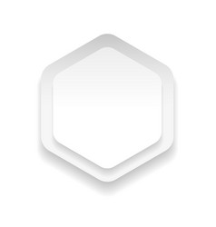 Empty hexagon sticker set Royalty Free Vector Image