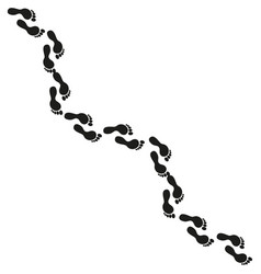 Foot trail footprints or barefoot Royalty Free Vector Image