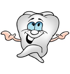 Smiling tooth Royalty Free Vector Image - VectorStock