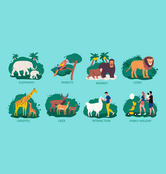 Zoo tickets set Royalty Free Vector Image - VectorStock