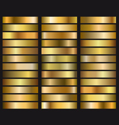 Set gold gradient texture Royalty Free Vector Image