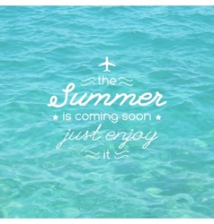 Summer is coming text Royalty Free Vector Image