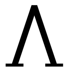 Lambda greek symbol capital letter uppercase font Vector Image