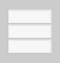 Empty collage three frames images photo Royalty Free Vector