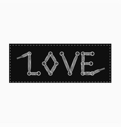 Love you fashion patch Royalty Free Vector Image