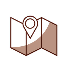 Gps map pointer cartoon Royalty Free Vector Image