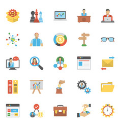 Project Management Colored Icons 3 Royalty Free Vector Image