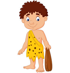 Caveman with stone tablet Royalty Free Vector Image