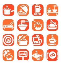 Food 100 icons universal set for web and ui Vector Image