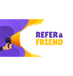 Refer and earn banner business referral program Vector Image